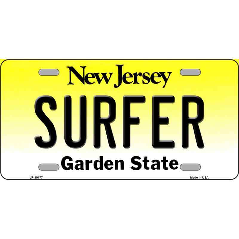 Surfer New Jersey Novelty Metal License Plate Tag LP-10177 | eBay