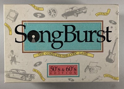 Song Burst 50s & 60s Edition Board Game (1990) • Complete-the-Lyric | eBay