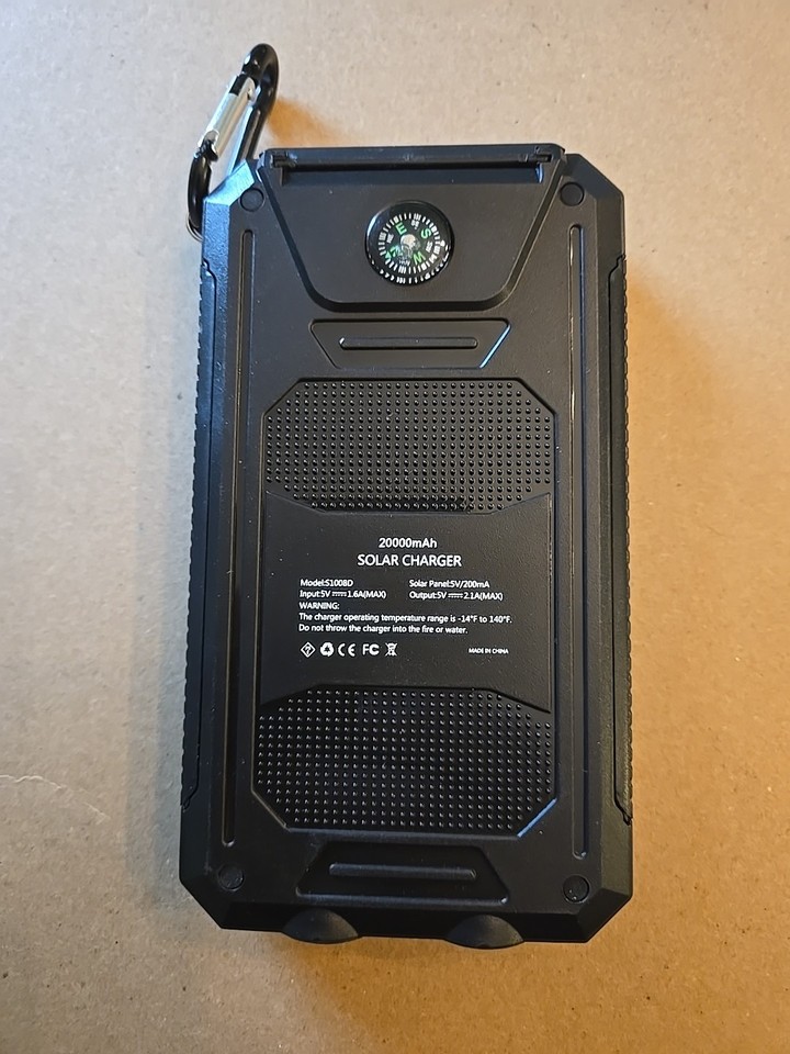 YOESOID Solar Charger Solar Power Bank 20000mAh USB Connect | eBay