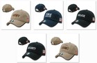 Black SWAT Team Police Officer Cop Cotton 2 Ply Baseball Ball Cap Caps ...