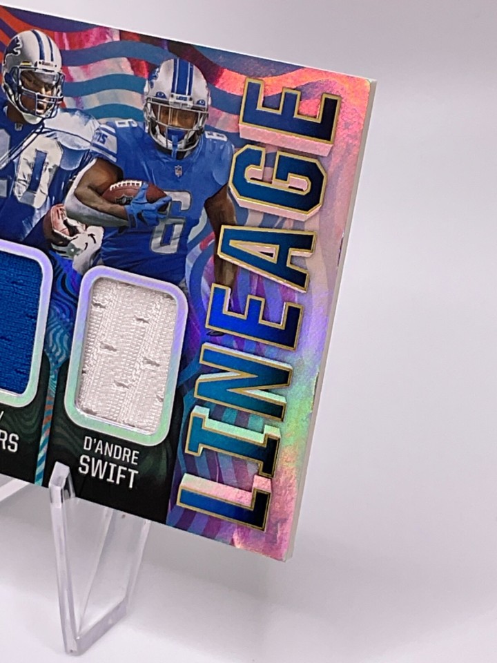 Billy Sims Barry Sanders D'Andre Swift 2020 Panini Illusions Lineage # ...