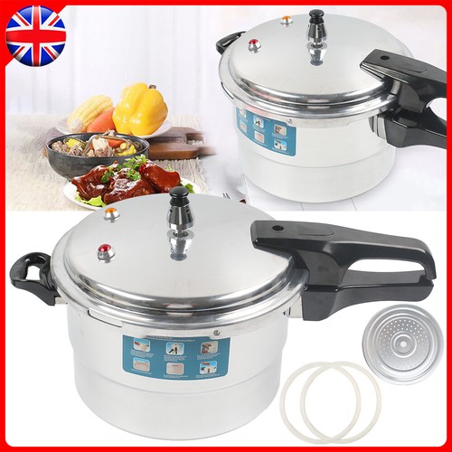 5L LITRE ALUMINIUM PRESSURE COOKER KITCHEN COOKER STEAMER POT CATER ...