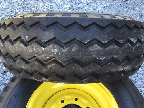 2 NEW 11L-16 Backhoe Tires/wheels/rims for Ford 555 & 655 2WD - F3 12 ...