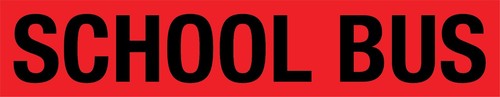 SCHOOL BUS WARNING SIGN - FLURO ORANGE CLASS 1 REFLECTIVE VEHICLE SIGN ...