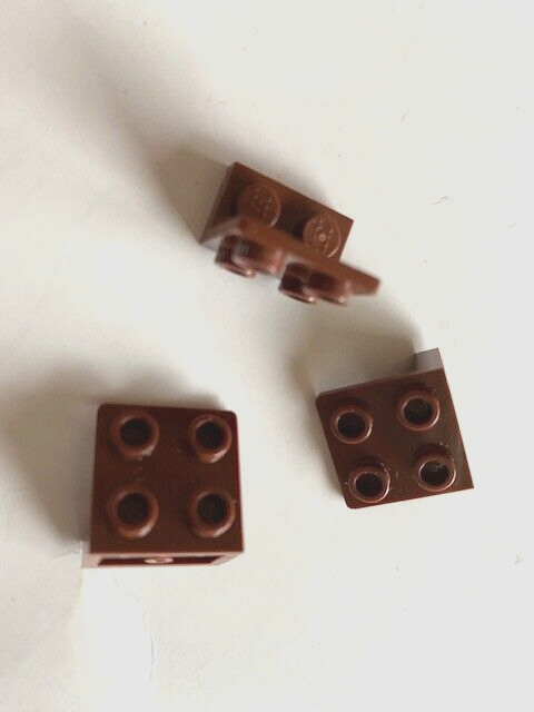 LEGO Parts: Angled Bracket, 1x2 - 2x2, Inverted, #99207, Brown - 3 Pcs ...