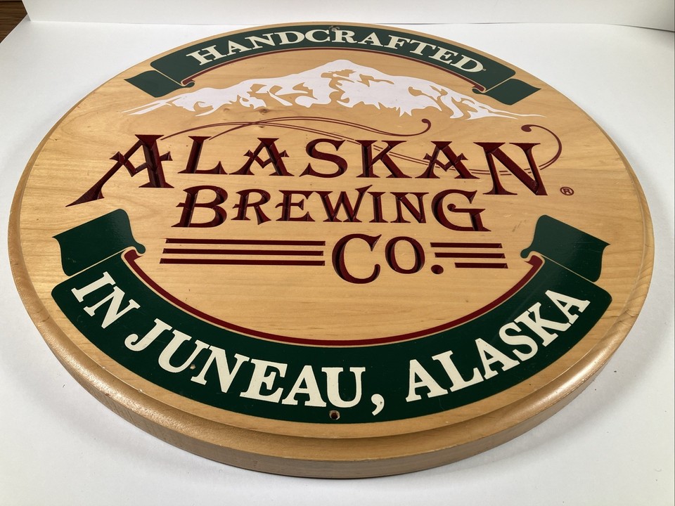 Alaskan Brewing 17” sign beer ale Handcrafted Juneau Alaska wooden ...