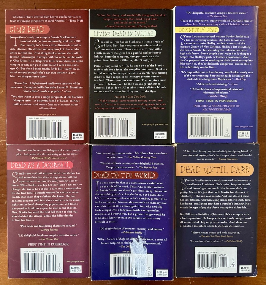 Lot of 6 Books By Charlaine Harris: SOUTHERN VAMPIRE Series | eBay