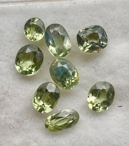 Lot Of 8 Natural Fine ALEXANDRITE 2.94ct Tw Gemstone Oval Green Purple ...