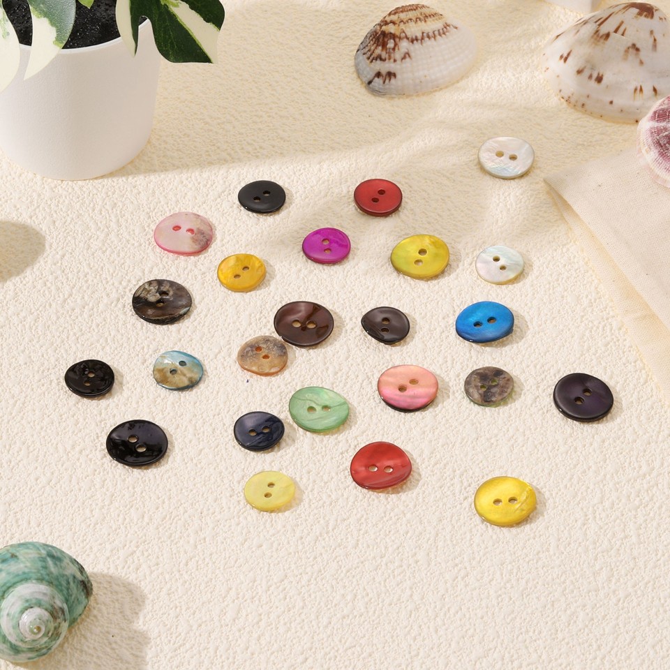 20Pcs Shell Buttons, 18mm 2 Hole Mother of Pearl Sewing Buttons, Red | eBay