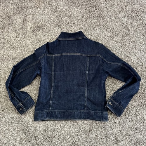The Limited Denim Jacket Blue Dark Wash Stretch Long Sleeve Size Medium ...