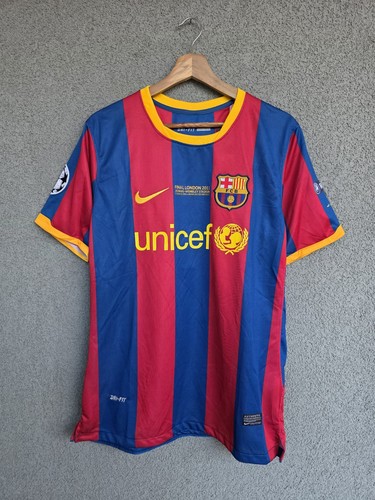 FC BARCELONA 2010 2011 MESSI UCL Final size L soccer jersey football ...