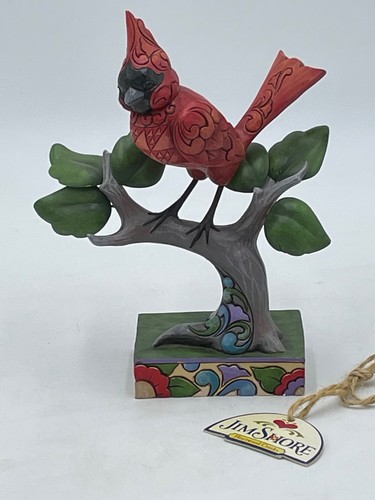 Jim Shore 2009 “Cardinal Rule” Cardinal on Branch Heartwood Enesco ...