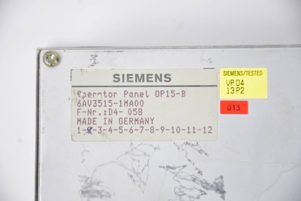 Siemens Operator Panel OP15-B 6AV3515-1MA00 ( 6AV3 515-1MA00 ) E2 | eBay