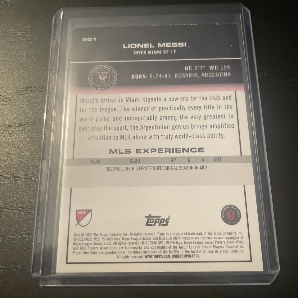 2023 Topps MLS Lionel Messi Red Parallel Soccer Card #09/10 Inter Miami ...
