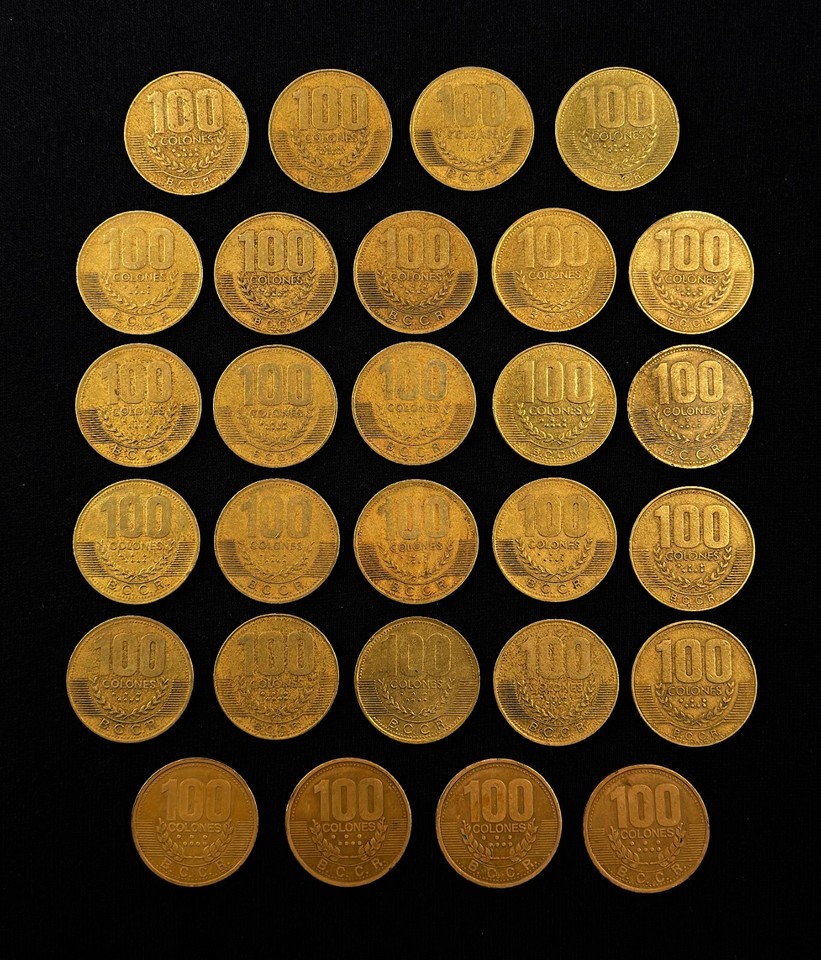 Costa Rica Coin LOT * 1995-2014 ** Costa Rican 5 10 25 50 100 COLONES ...