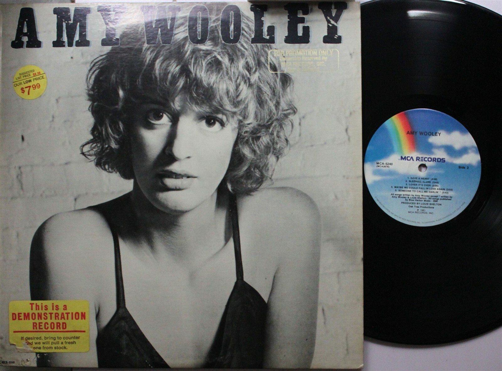 Rock Promo Lp Amy Wooley Self-Titled On Mca - Nm / Vg- (Paper Loss On ...