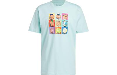 Metaverse Lil' Stripe Pfp Tee Cartoon Print Basketball Short-Sleeve T ...