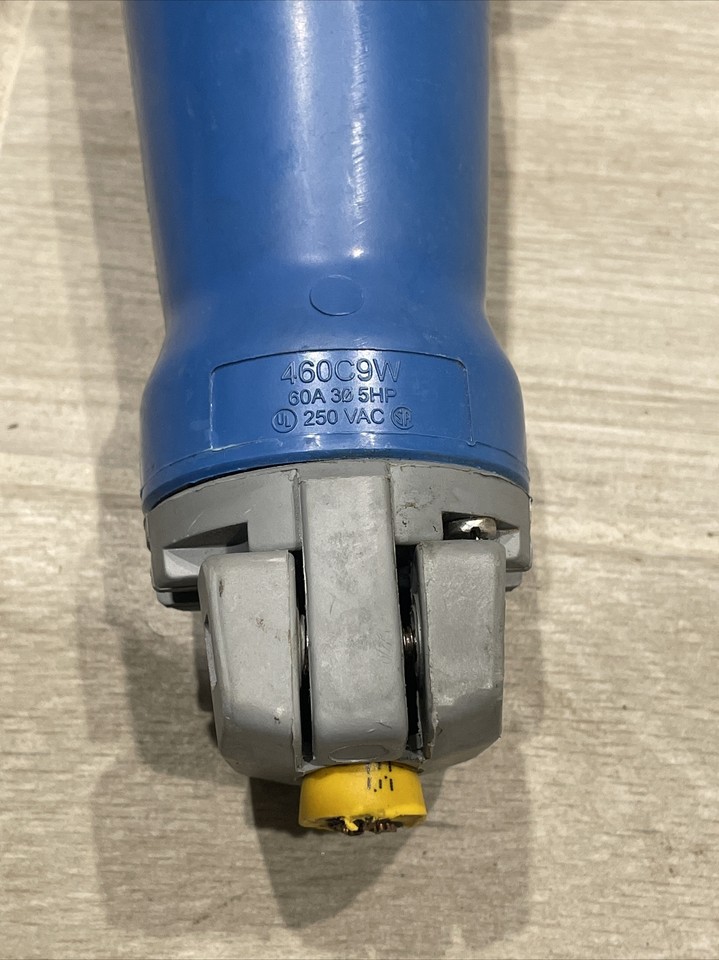 ⚡️Hubbell 460C9W Plug Pin & Sleeve 60amp 5HP 250VAC Watertight ...