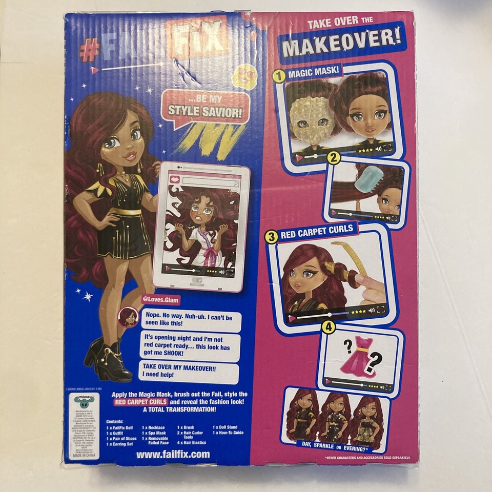 Fail Fix Dolls Loves Glam Total Makeover Doll 8.5' Fashion Toys *NEW ...