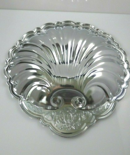 Vintage Silver Metal Silverplate? Scallop Clam Shell Serving Dish Lion ...