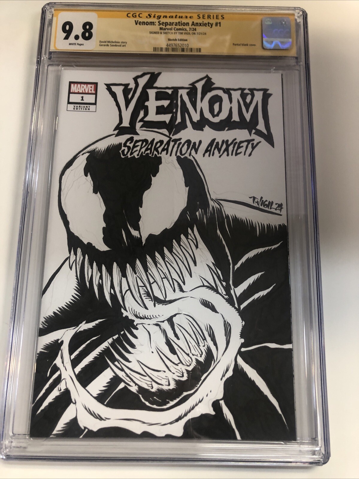 Venom : Separation Anxiety (2024) # 1 (CGC SS 9.8) Signed & Sketch Tim ...