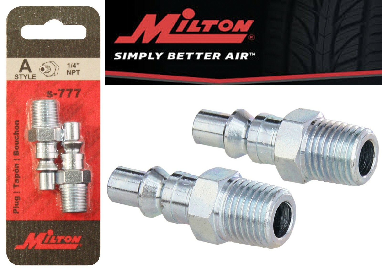 Milton Plug a MA 1/4npt 2pk S777 for sale online | eBay