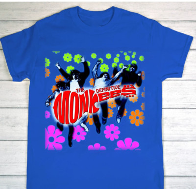 Rare Collection The Monkees Band Cotton Blue S-2345XL Unisex T-Shirt | eBay