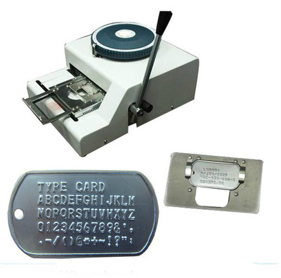 52D Manual Steel Dog Tag Embosser ID Card Military Embossing Stamping ...
