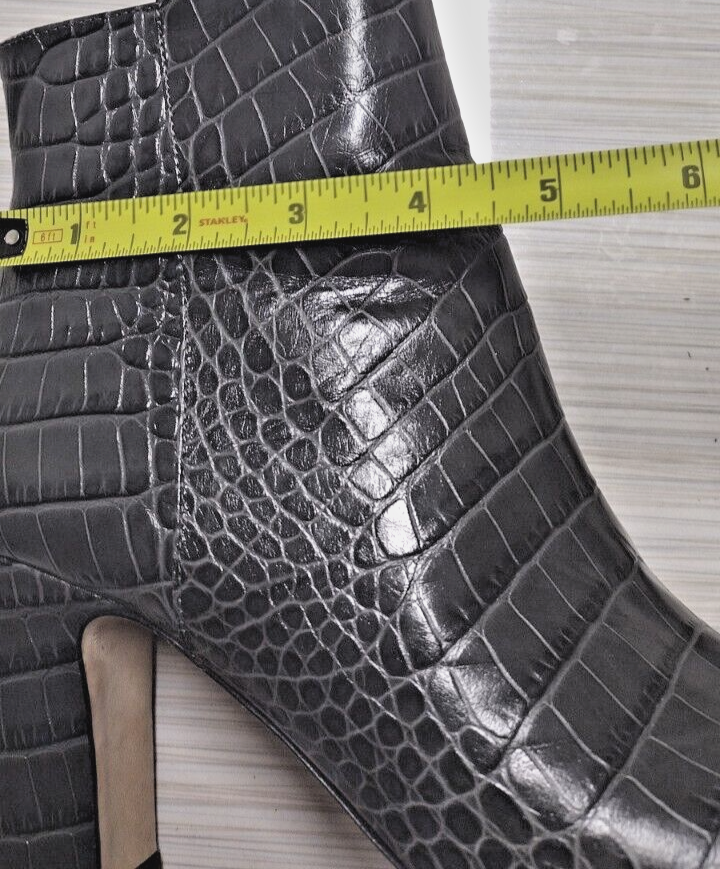 Made Italy Leather Grey Boots Size 36 US 5.5 Zip M Grigiarancio | eBay