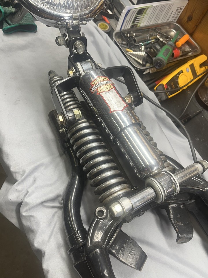 Vintage Harley Panhead Knucklehead Flathead Springer Shock Ride Control ...