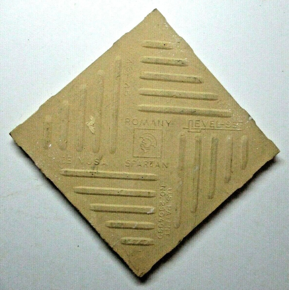 1 Wall Tile Romany Spartan USA 4-1/4" Gloss Speckled Black on White ...