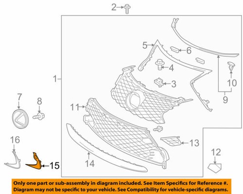 81481-24020 Toyota Cover, fog lamp, rh 8148124020, New Genuine OEM Part ...