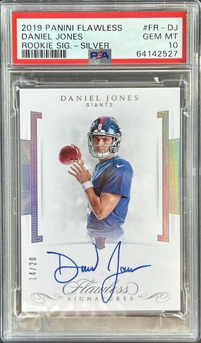 2019 Panini Flawless Daniel Jones Rookie Signatures Silver /20 PSA 10 ...