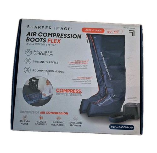 Sharper Image Air Compression Boots Large/XL 5 Intensities, 5 Massages ...