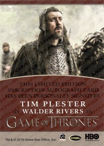 Game Of Thrones Season 8 Tim Plester, Walder Rivers Inscription ...