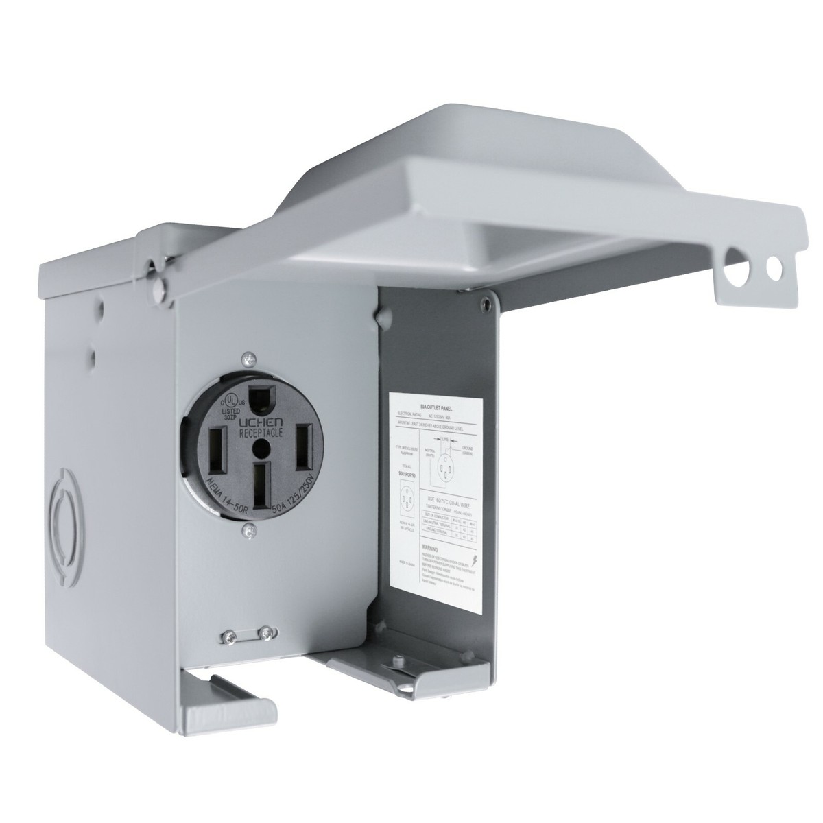Rv Outdoor Electrical Box Weatherproof RV Power Outlet Box, 30A