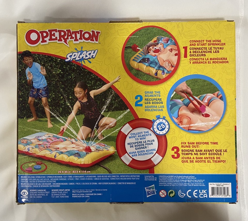 Hasbro Operation Splash Sprinkler Mat Game | eBay