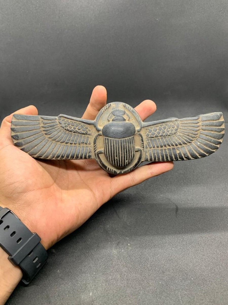 Rare Antique Ancient Egyptian Winged Scarab Beetle Khepri