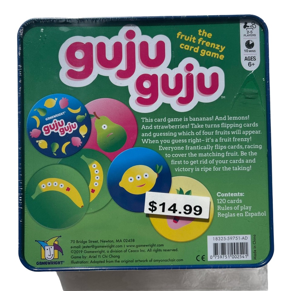 Guju Guju The Fruit Frenzy Card Game by Gamewright Ages 6+ 2-5 Players ...