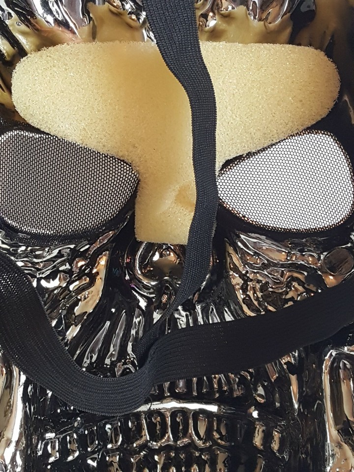 Halloween Skull Mask Full Face Mask Skull Skeleton Mask Skeletor Silver ...