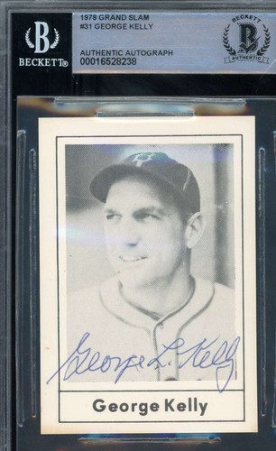 George Kelly Beckett BAS Signed 1978 Grand Slam Autograph | eBay