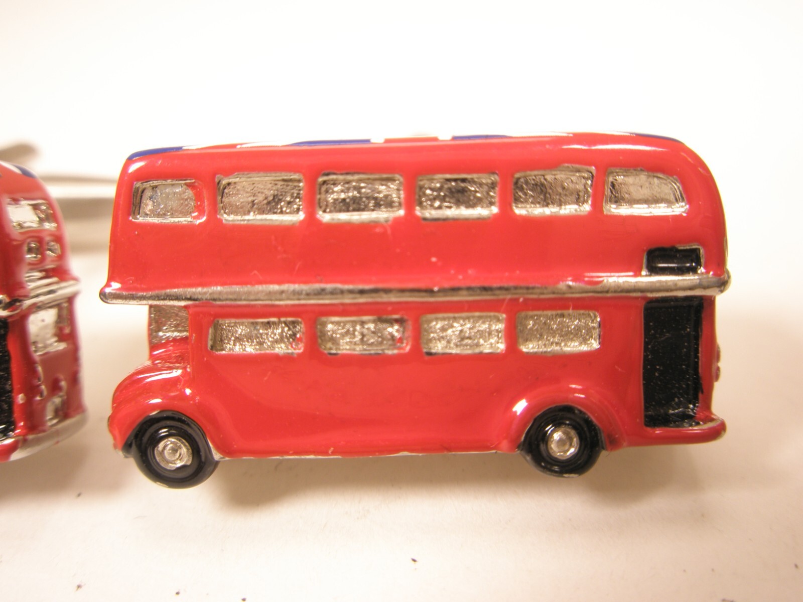 'Double Decker Red Bus British Flags Vintage Cuff Lin… - Gem