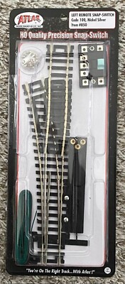 Atlas Track Code 100 #4 Snap Switch Remote Left N.S. Turnout HO Scale ...