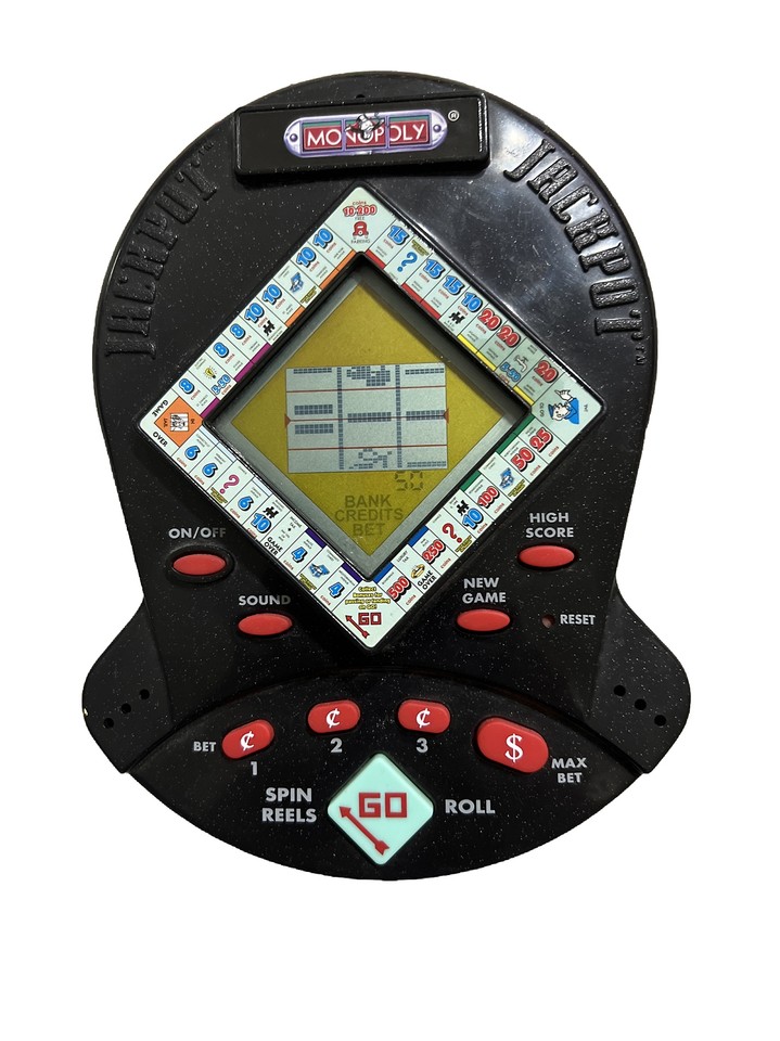 Monopoly Jackpot LCD Handheld Slot Machine Game Vintage 1999 Hasbro ...