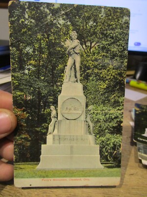 A3 Vintage Old OHIO Postcard CLEVELAND Commodore Oliver Hazard Perry ...