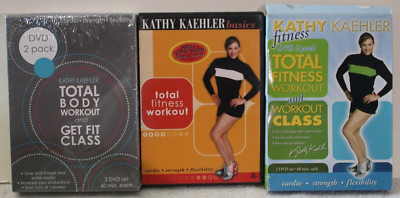 3 Kathy Kaehler workout exercise fitness DVD lot total body get fit ...