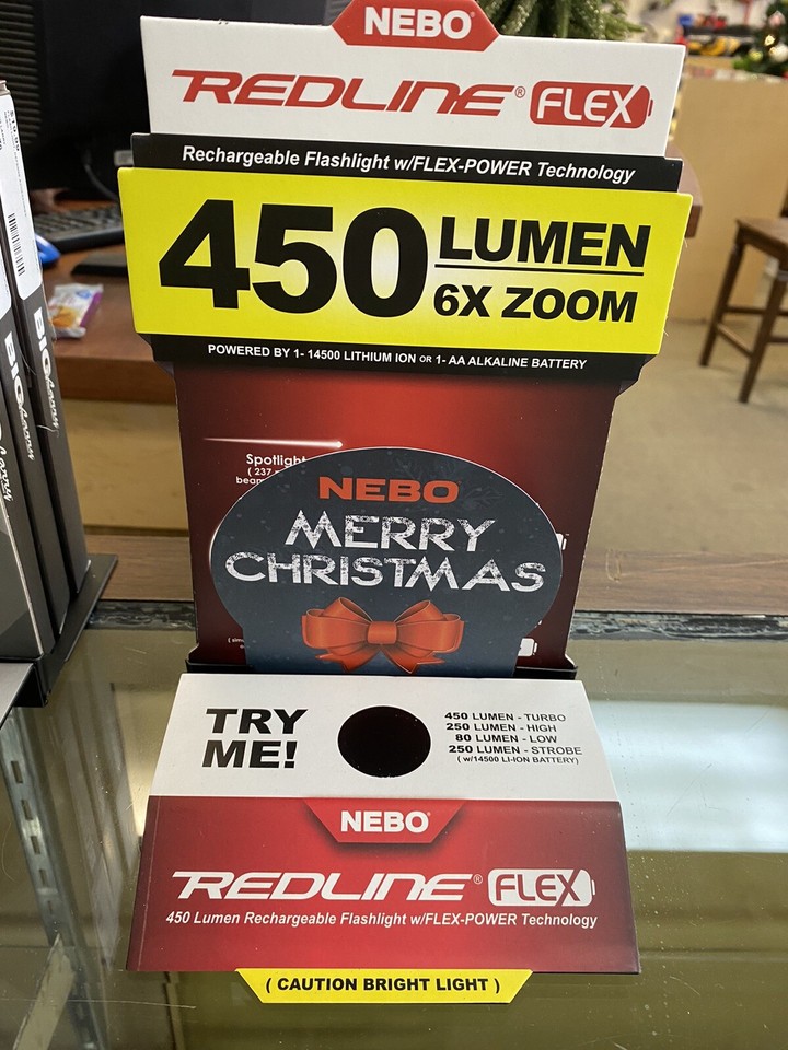 Nebo Redline Flex 6x Adjustable Zoom Spotlight 237 Meters Beam Distance ...