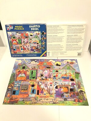 100% Complete ! Galt Magic 50 Piece Puzzle **Haunted House** Halloween ...