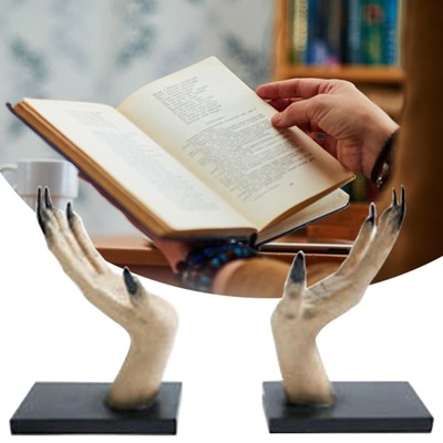 Witchy Hand Book Stand Contemporary Resin Book Shelf Decor Novel Hands ...