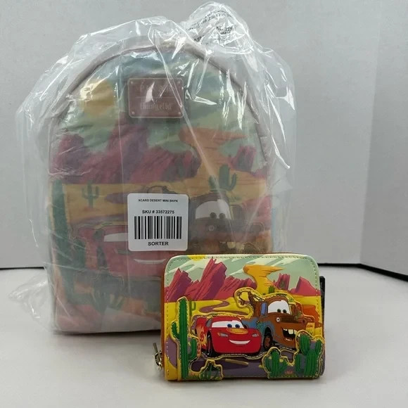 Loungefly Disney Pixar Cars Lightning McQueen and Mater Mini Backpack ...